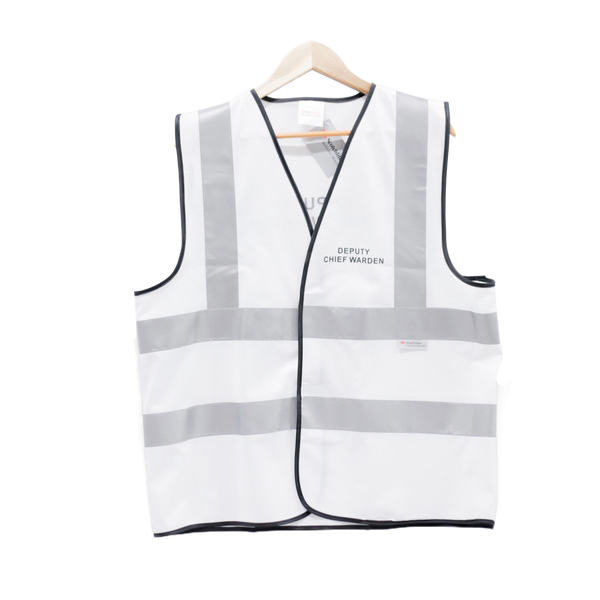 White Deputy Chief Warden Emergency Vest – BounceReadiness